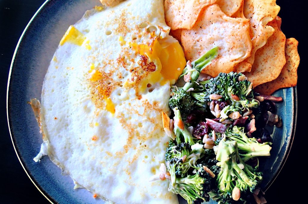 Today's Protein Packed Lunch: Broccoli Salad, Eggs, & Quest Chips ...