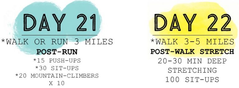 25 Day Spring Fitness Challenge + Healthy Eats