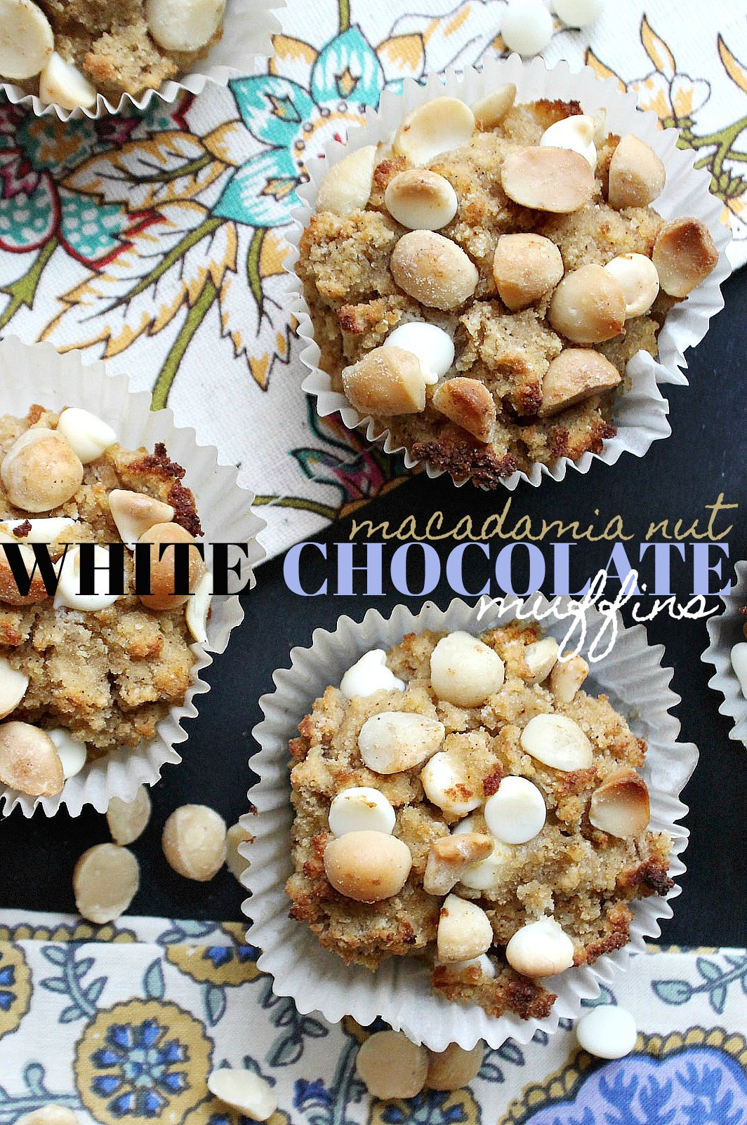 White Chocolate & Toasted Macadamia Nut Muffins