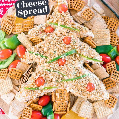 Holiday Tree Cheese Spread | Perfect Christmas Party Recipe!
