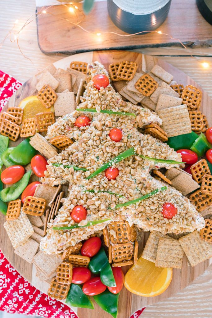 Holiday Tree Cheese Spread | Perfect Christmas Party Recipe!