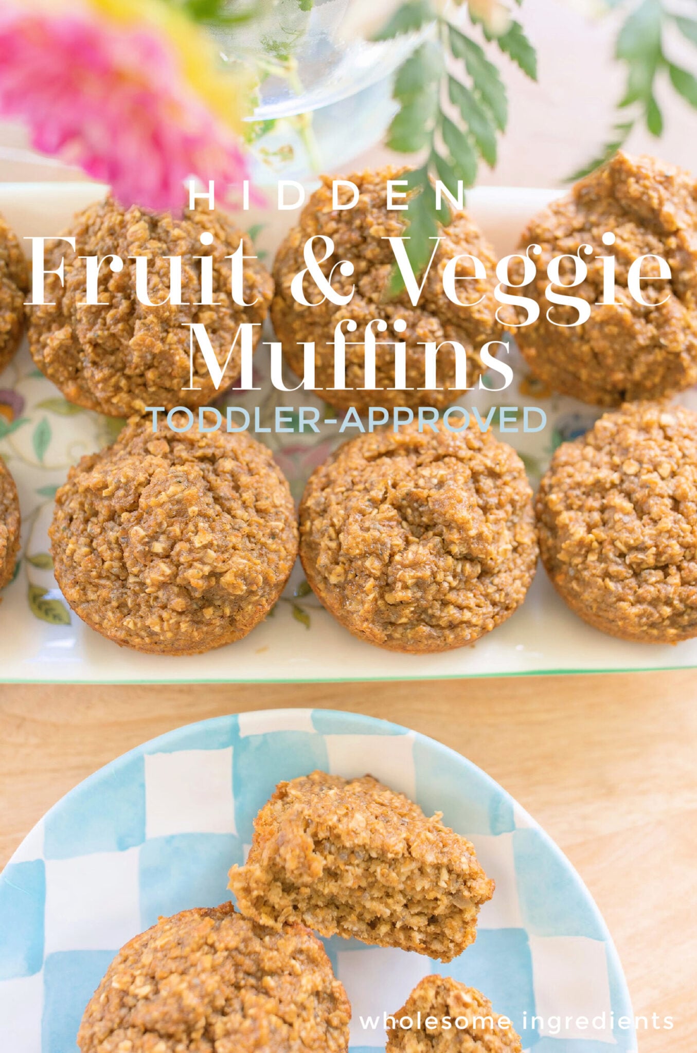Hidden Fruit & Veggie Oat Muffins | Toddler Approved