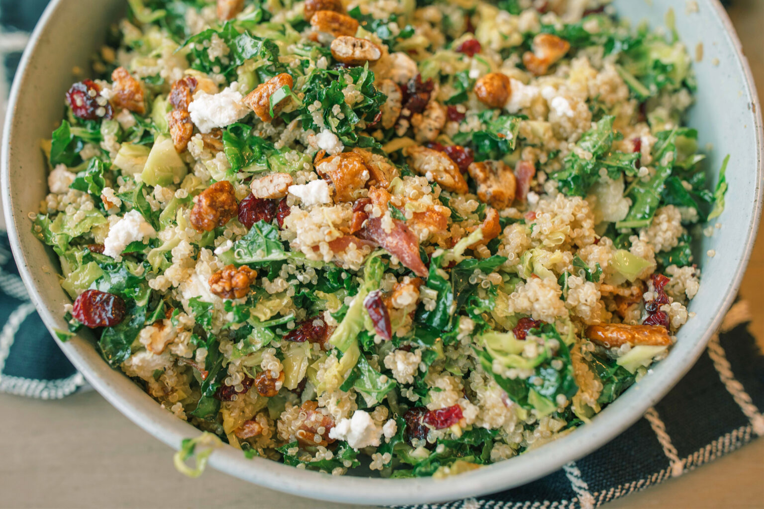 Brussels Sprout & Quinoa Power Salad with Citrus Vinaigrette
