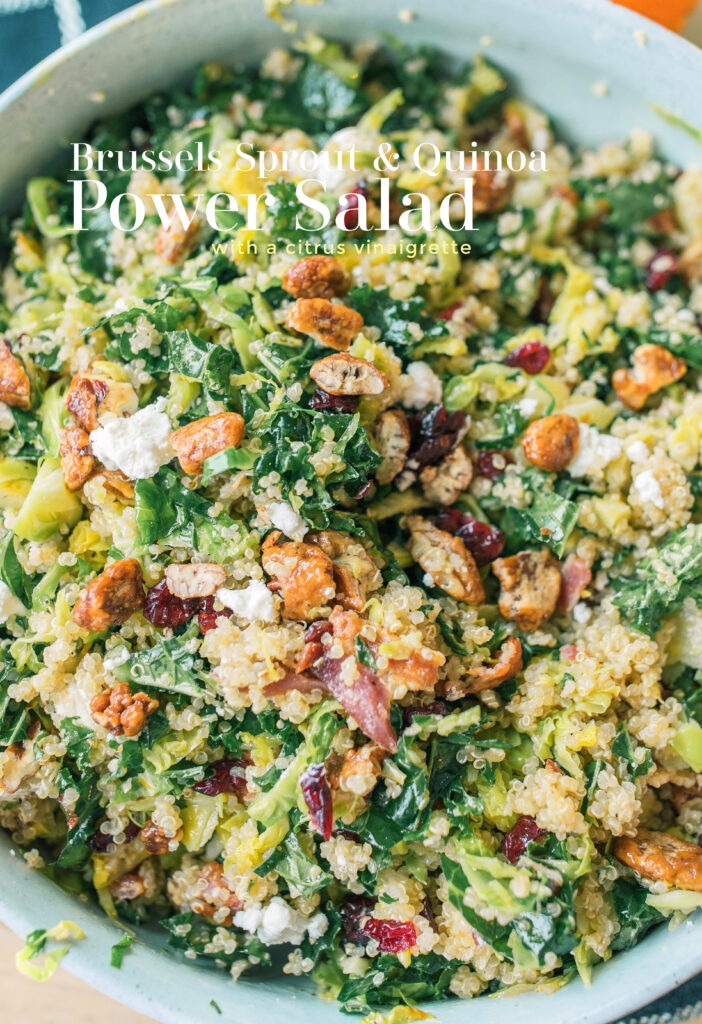 Brussels Sprout & Quinoa Power Salad with Citrus Vinaigrette - Simply ...