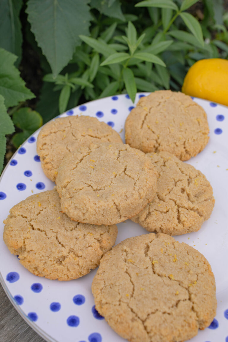 Lemon Honey Almond Flour Cookies (no refined sugar)